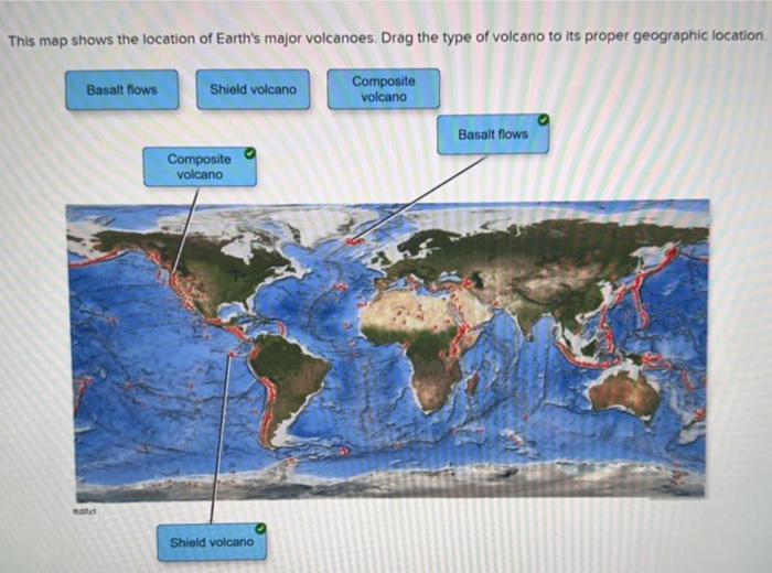 Solved This map shows the location of Earth's major | Chegg.com