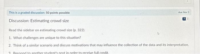 Estimating Crowd Size There Are Sophisticated Methods Chegg