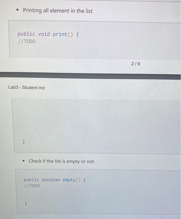 Solved interface List ∠E\{ void addFront (E×); //Add Element | Chegg.com