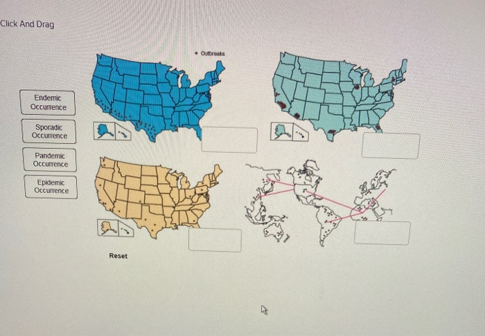 Solved Click And Drag • Outros Endemic Occurrence Sporadic | Chegg.com