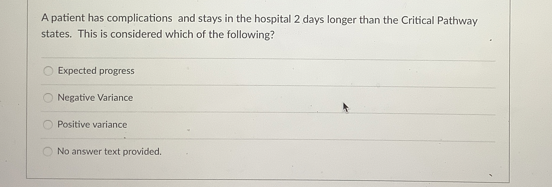 Solved A patient has complications and stays in the hospital | Chegg.com