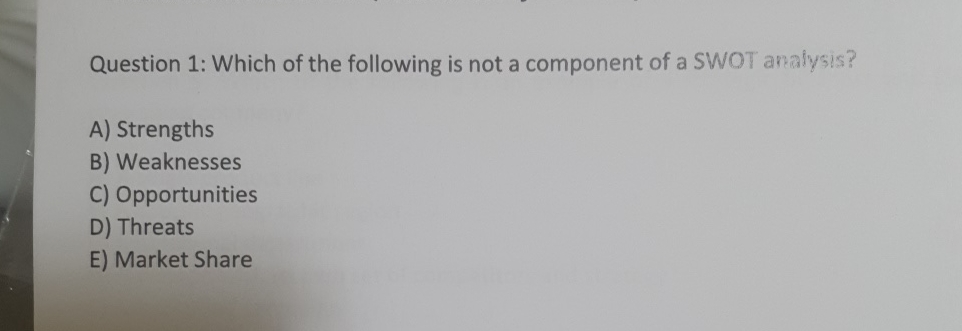 Solved Question 1: Which of the following is not a component | Chegg.com