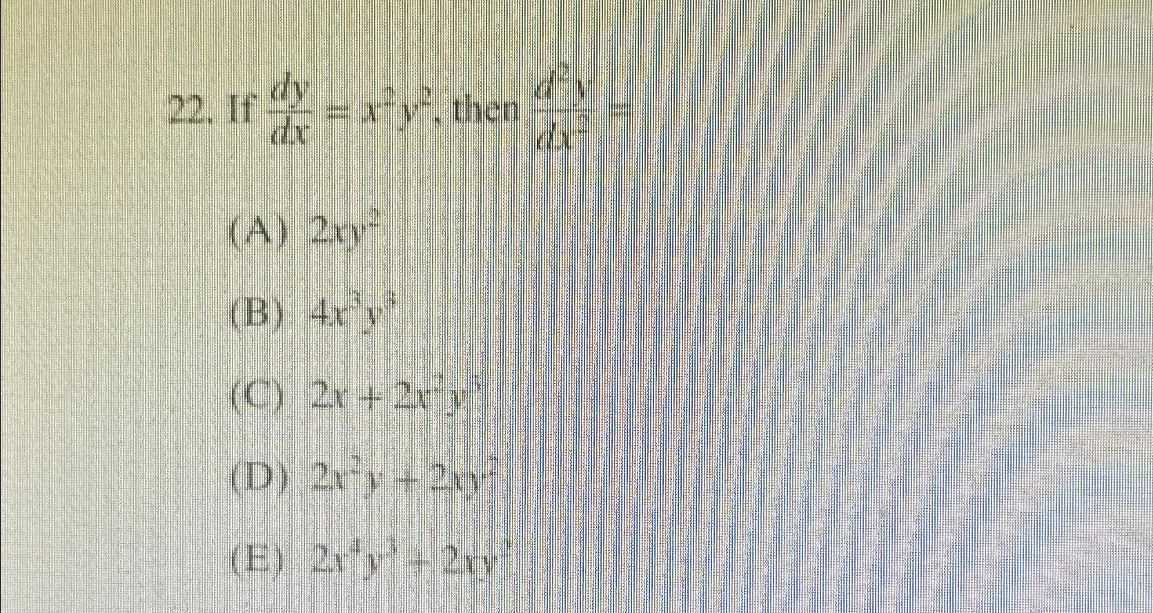 Solved If dydx=x2y2, ﻿then | Chegg.com