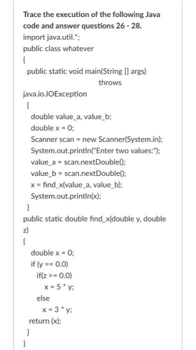 Solved Trace the execution of the following Java code and | Chegg.com