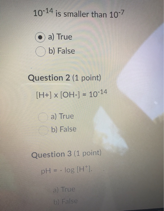 Solved 10-14 is smaller than 10-7 a) True b) False Question | Chegg.com Solved 10-14 is smaller than 10-7 a) True b) False Question | Chegg.com