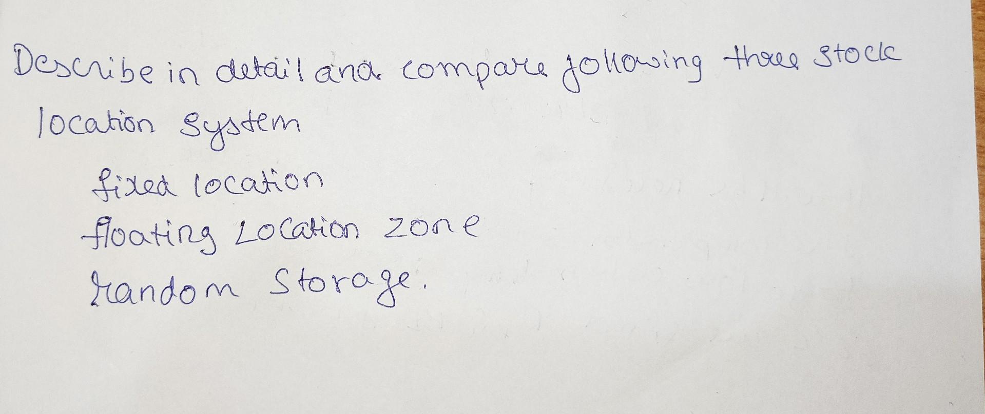 Solved Describe in detail and compare jollowing three stock | Chegg.com