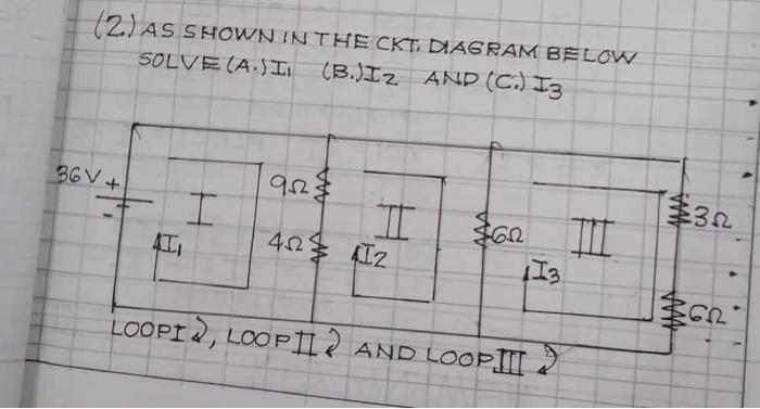 Solved (2.) AS SHOWN INTHECKT. DIAGRAM BELOW SOLVE(A.) II | Chegg.com