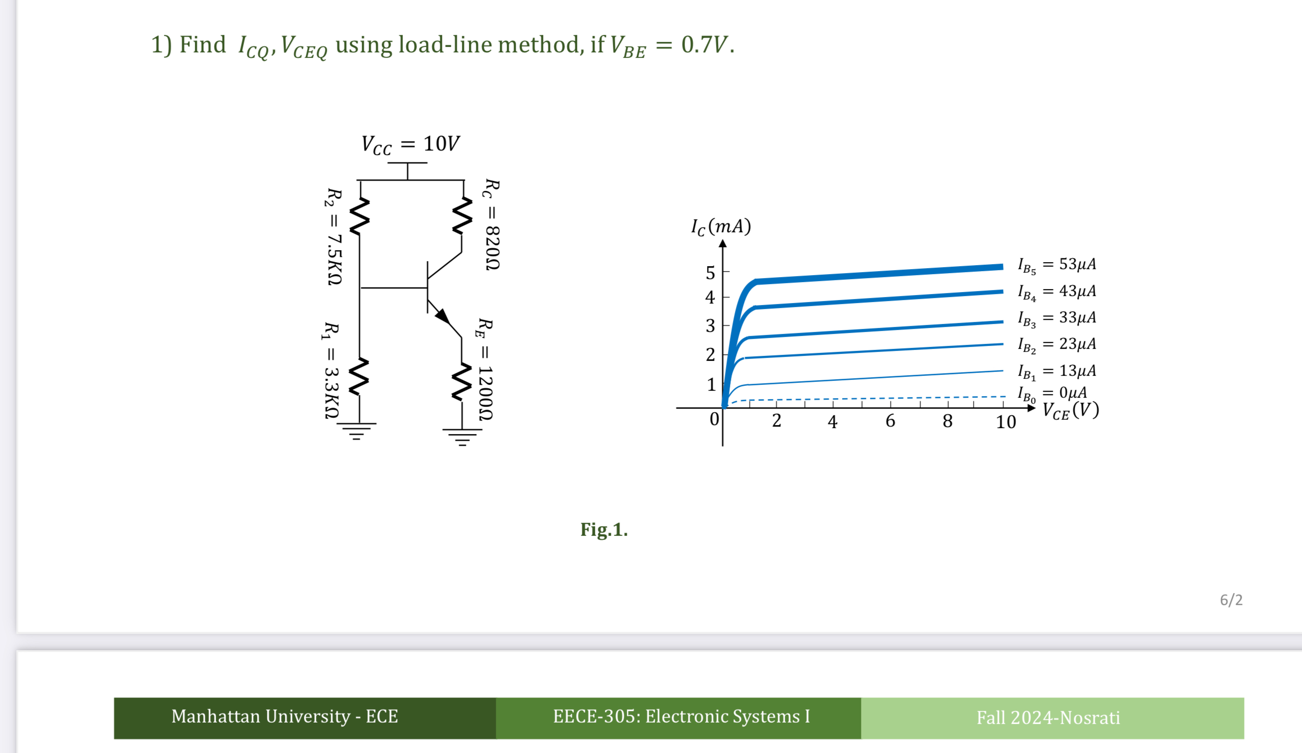 Solved Find ICQ,VCEQ ﻿using load-line method, if | Chegg.com