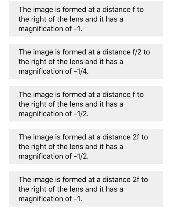 Solved An object is placed at a distance 2f to the left of a | Chegg.com