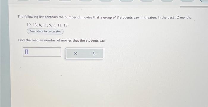 Solved The following list contains the number of movies that | Chegg.com