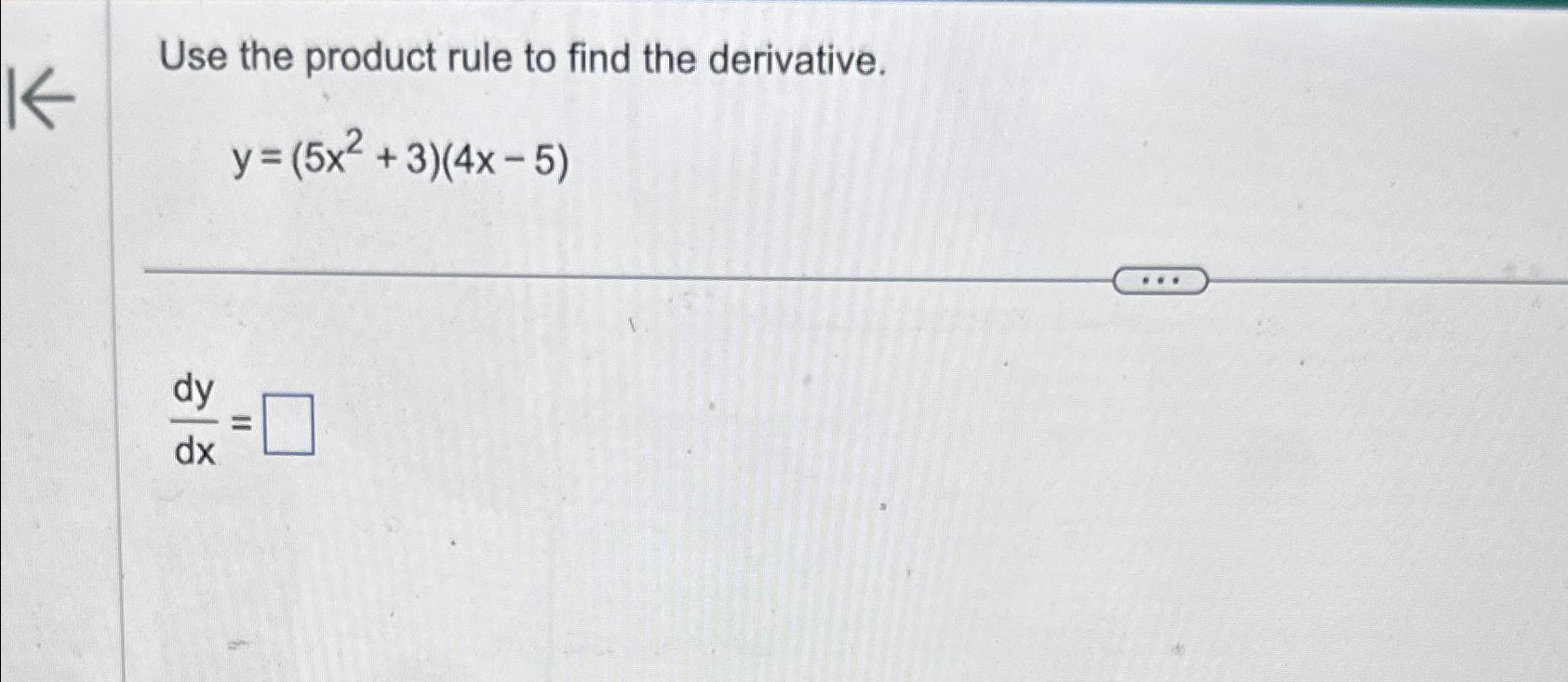 Solved Use the product rule to find the | Chegg.com