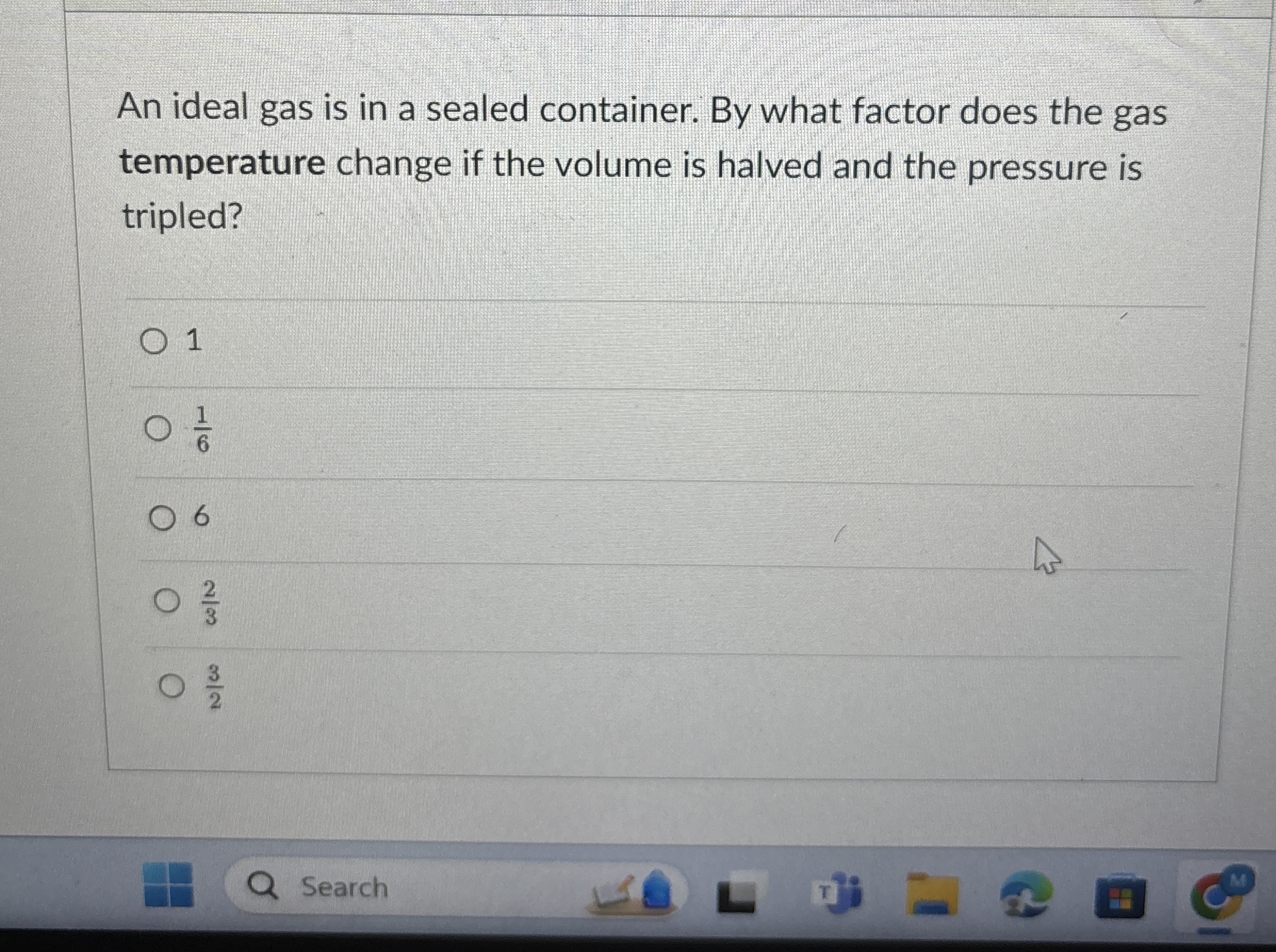 Solved An ideal gas is in a sealed container. By what factor | Chegg.com