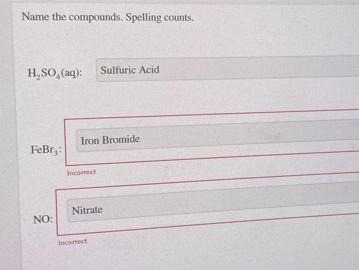 Solved Provide the formula for the compounds. bromic acid: | Chegg.com