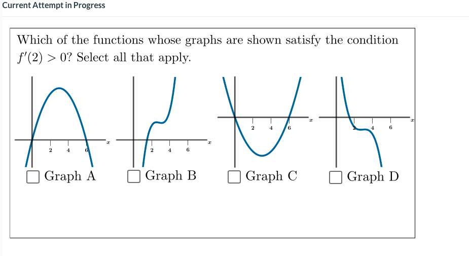 Solved Which of the functions whose graphs are shown satisfy | Chegg.com