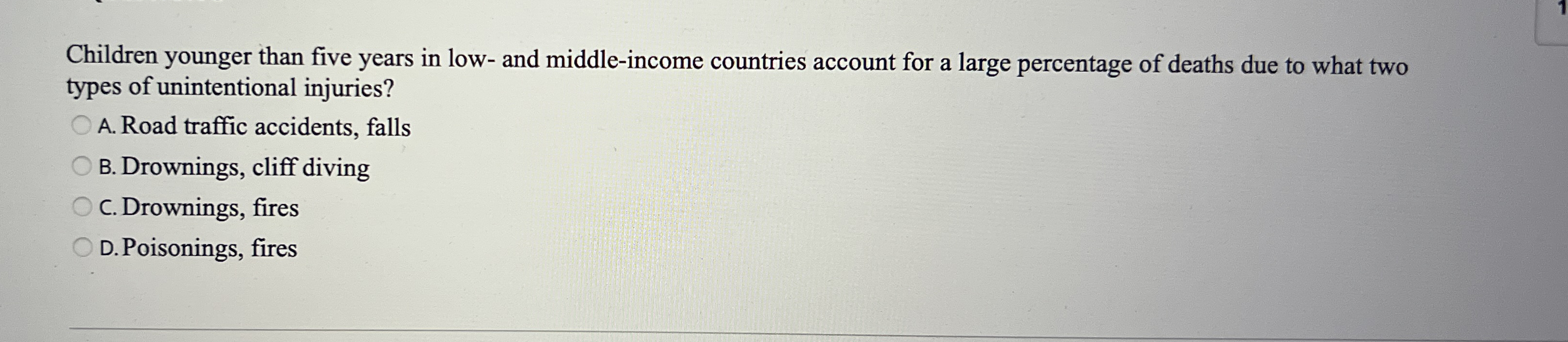 Solved Children younger than five years in low- ﻿and | Chegg.com