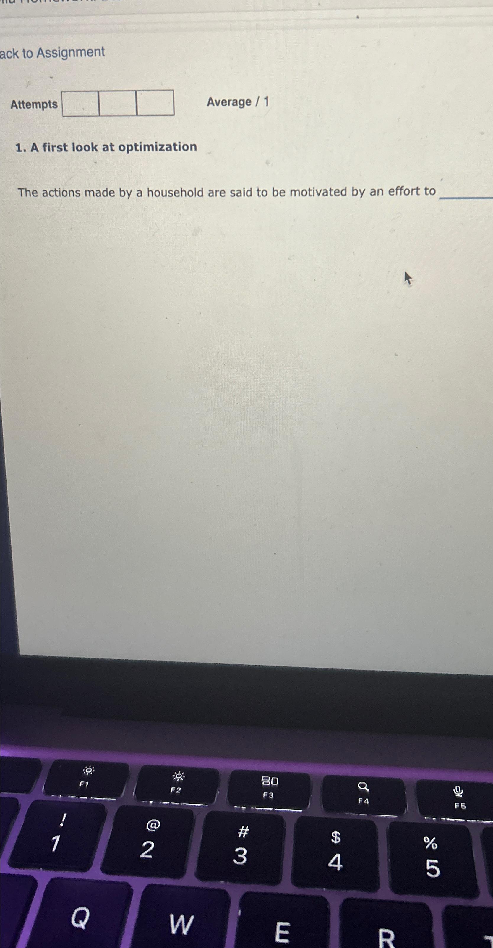 Solved ack to AssignmentAttempts Average / 1A first look at | Chegg.com