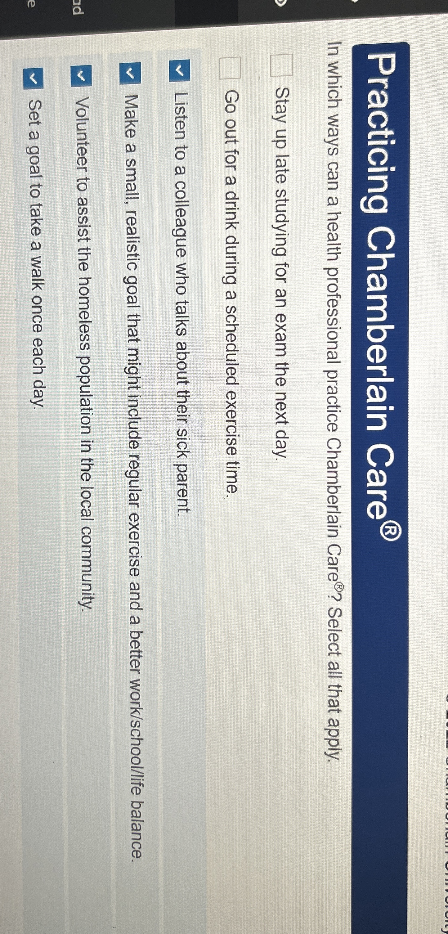 Solved Practicing Chamberlain Care ?®In which ways can a | Chegg.com