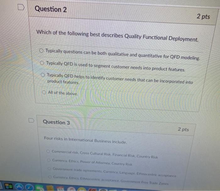 Question 2 2 pts Which of the following best | Chegg.com