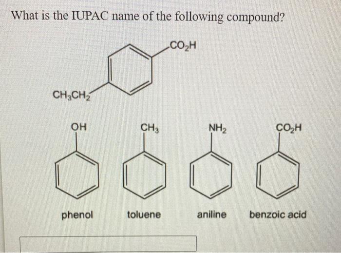 Solved What is the IUPAC name of the following compound? | Chegg.com