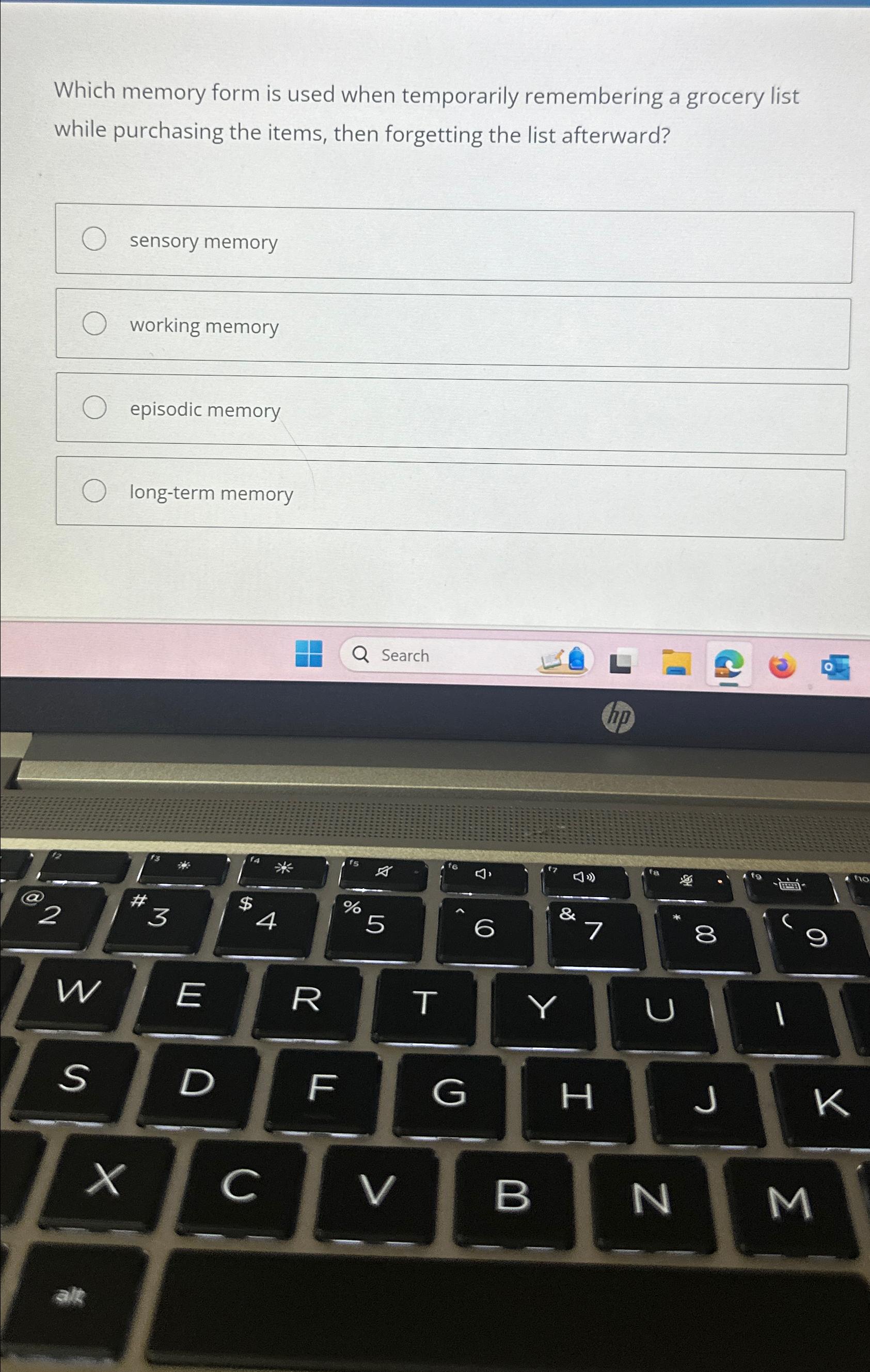 Solved Which memory form is used when temporarily | Chegg.com