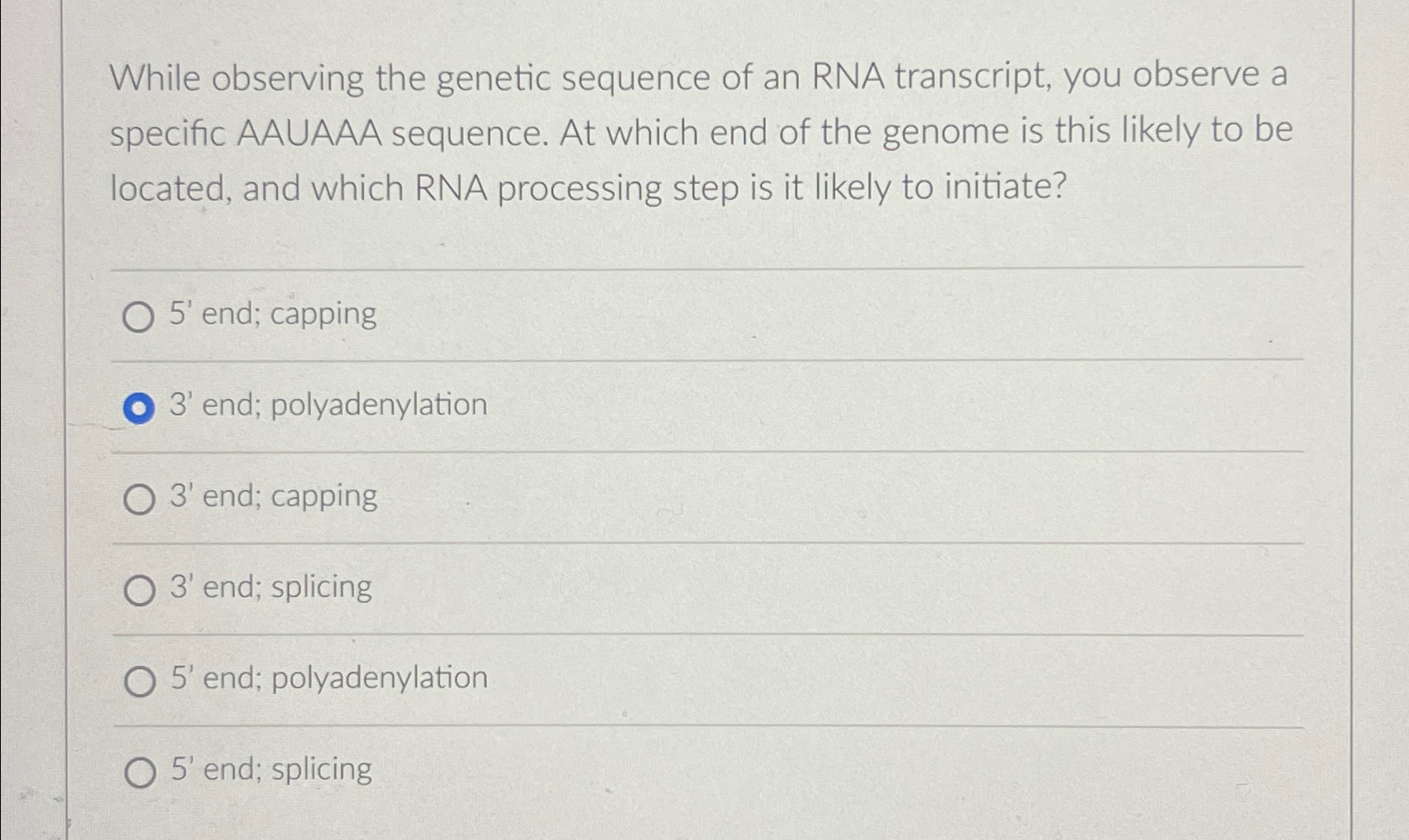 Solved While observing the genetic sequence of an RNA | Chegg.com