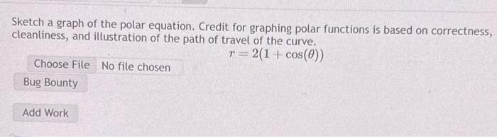 Solved Sketch a graph of the polar equation. Credit for | Chegg.com