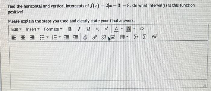 Solved Find the horizontal and vertical intercepts of | Chegg.com
