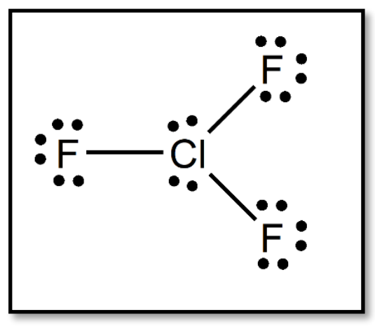 Solved Figure below shown the structure of ClF3 which is a | Chegg.com