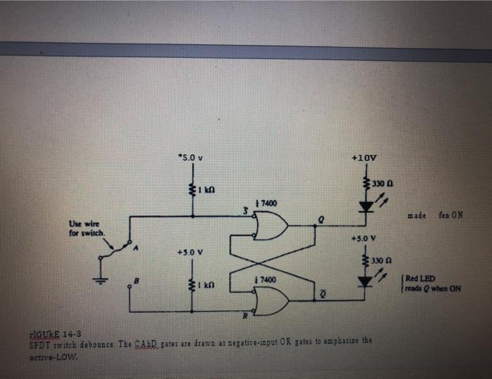 Objectives: Demonstrate how a latch can debounce an | Chegg.com