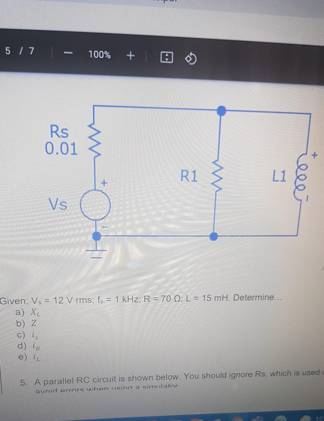 Solved 1. A series RL circuit is featured below: Is L1 R1 ww | Chegg.com