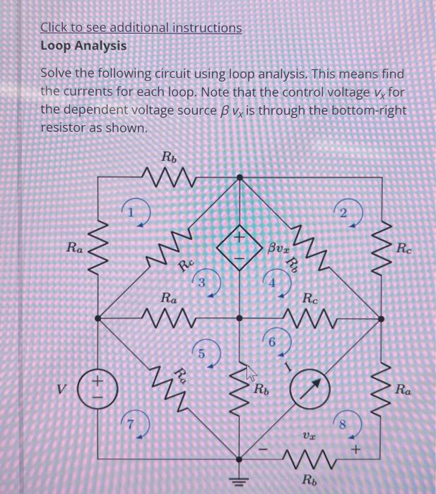 Click to see additional instructions Loop Analysis | Chegg.com Click to see additional instructions Loop Analysis | Chegg.com
