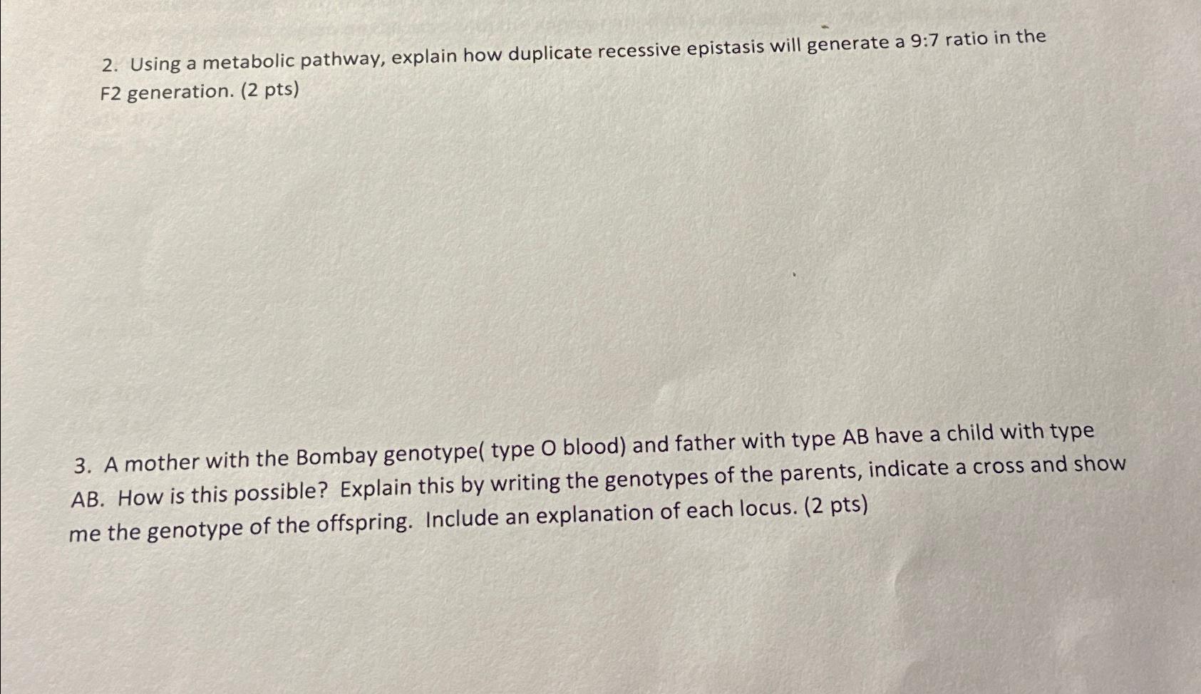 Solved Using a metabolic pathway, explain how duplicate | Chegg.com