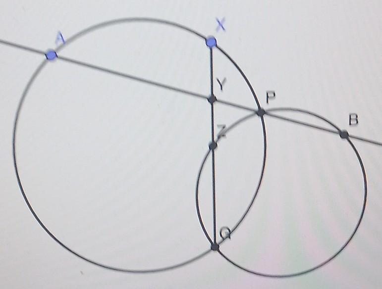 Solved Let C1 and C2 be 2 circles that intersect at P and Q. | Chegg.com