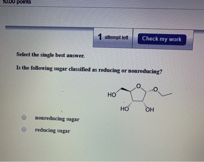 Solved 10.00 points attempt left Check my work Select the | Chegg.com