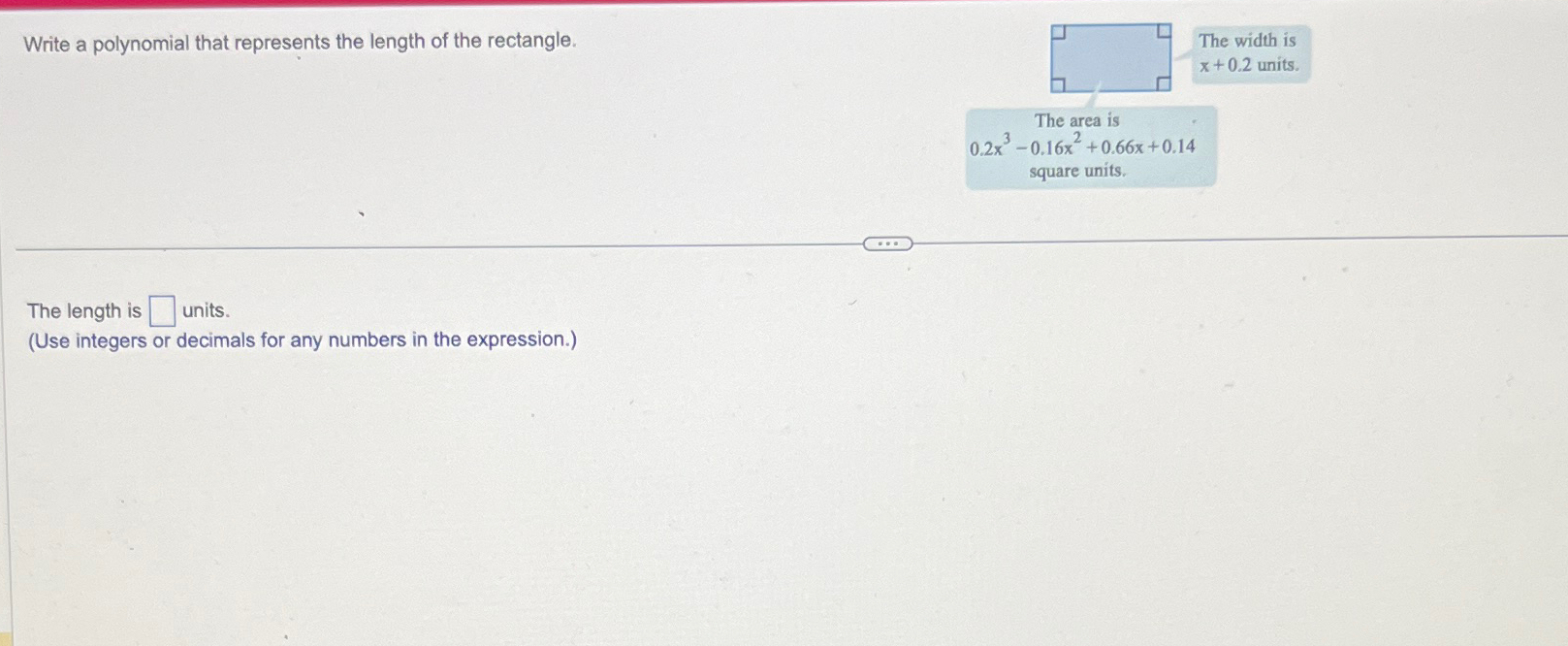 Solved Write a polynomial that represents the length of the | Chegg.com