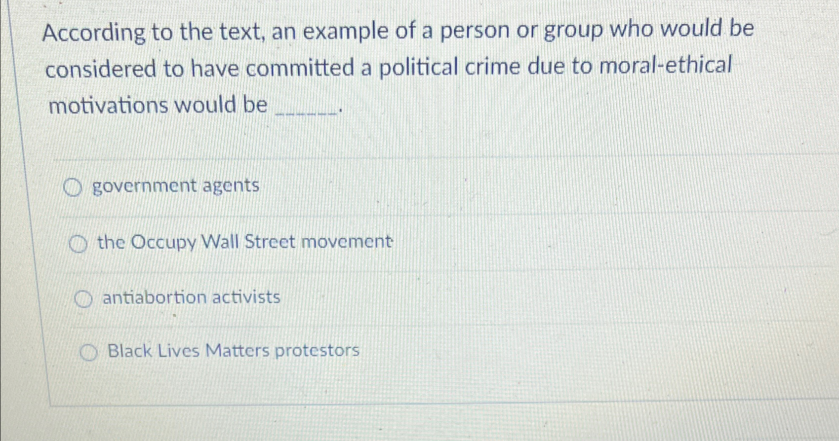 Solved According to the text, an example of a person or | Chegg.com