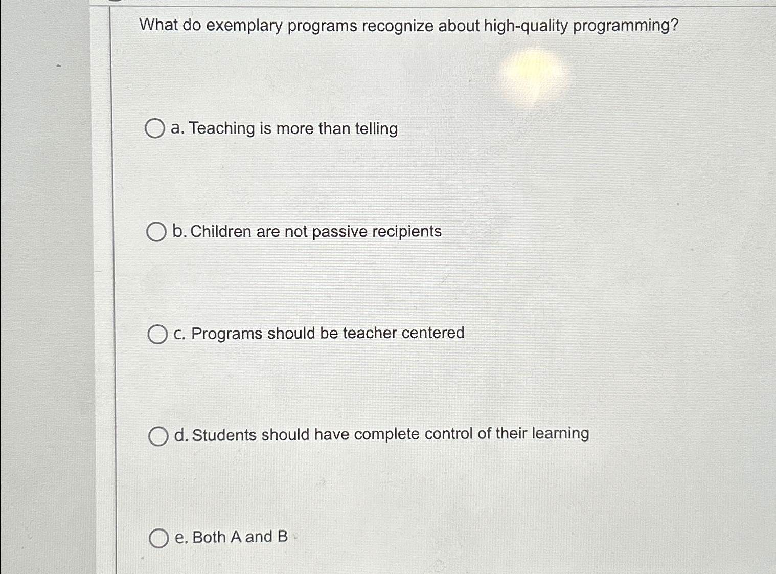 Solved What do exemplary programs recognize about | Chegg.com