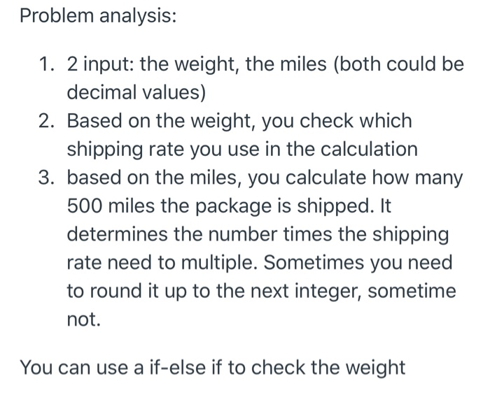 Solved Question: Shipping Charges The Fast Freight Shipping | Chegg.com