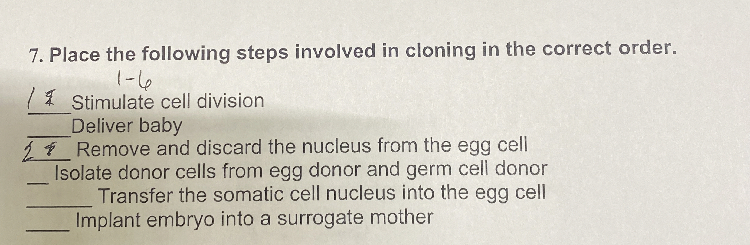 High Quality SOLUTION Place the following steps involved in cloning in the | Chegg.com