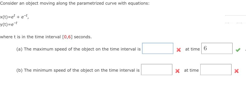 Solved Consider an object moving along the parametrized | Chegg.com