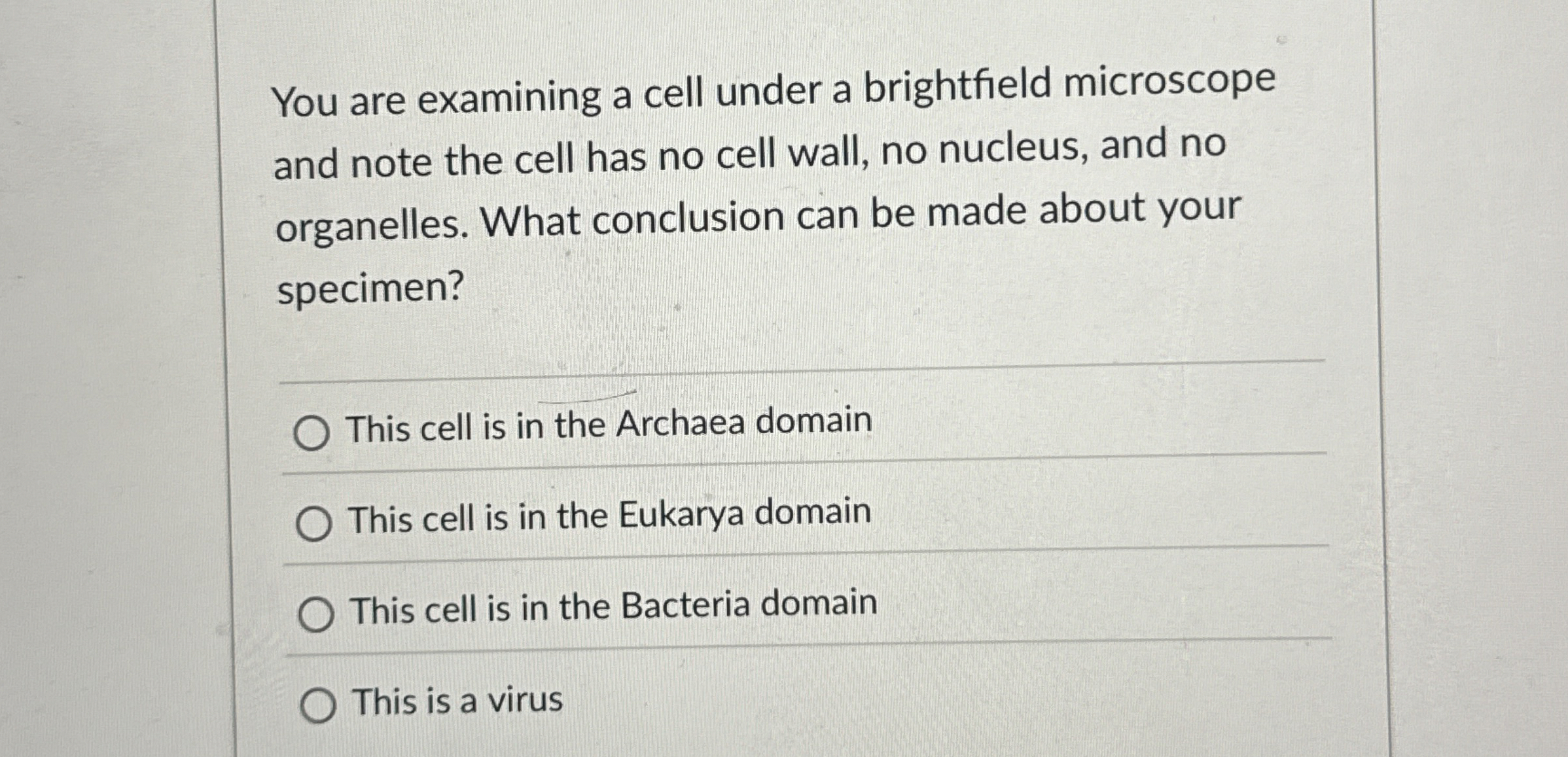 Solved You are examining a cell under a brightfield | Chegg.com
