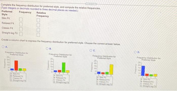 Solved Use the COUNTIF function to construct frequency | Chegg.com