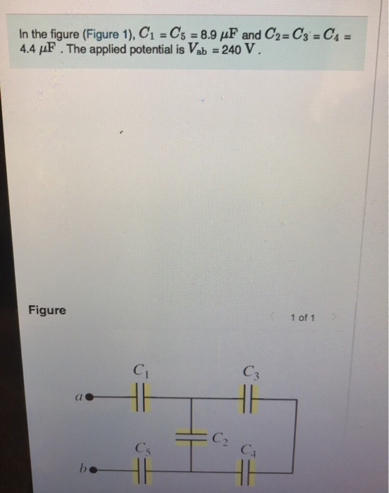 Solved In the figure (Figure 1), Ci Cs 8.9 pF and C2- C3 4.4 | Chegg.com
