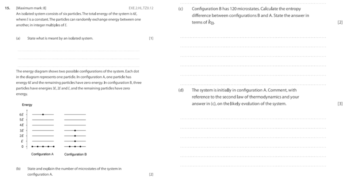 Solved C ﻿configuration B Has 120 ﻿microstates Calculate