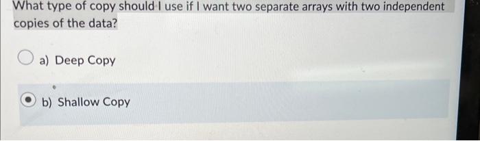 Solved What type of copy should I use if I want two separate | Chegg.com