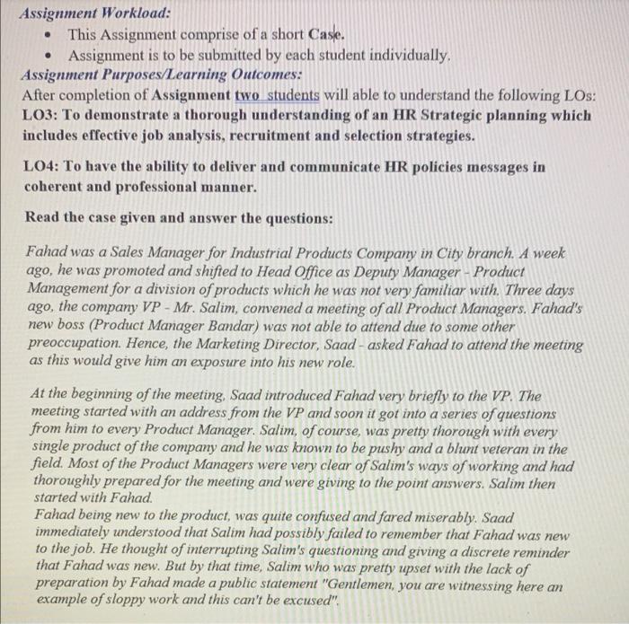 Solved . Assignment Workload: • This Assignment comprise of | Chegg.com