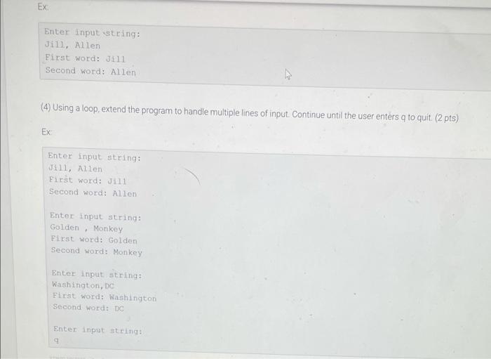Solved 9 7 Lab Warm Up Parsing Strings 1 Prompt The User