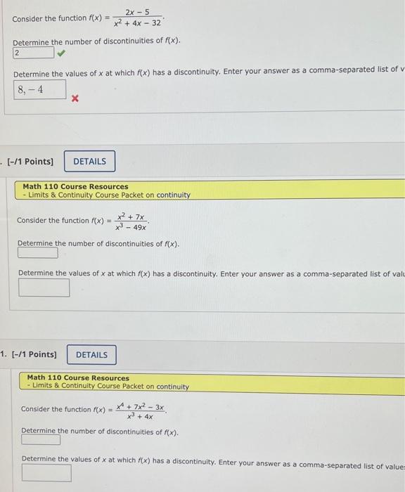 Solved Consider the function f(x)=x2+4x−322x−5 Determine the | Chegg.com
