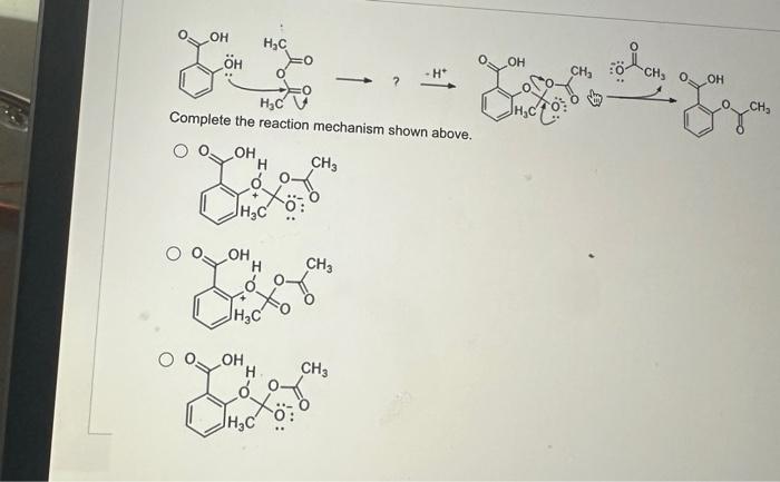 Solved Complete the reaction mechanism shown above. | Chegg.com
