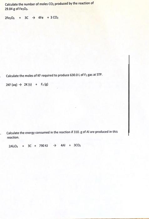 Solved Calculate the number of moles CO2 produced by the | Chegg.com